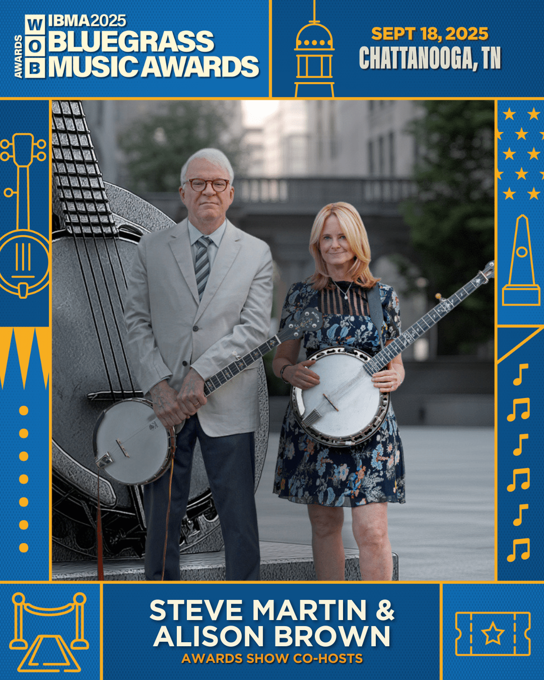 Steve Martin and Alison Brown to Co-Host the 2025 IBMA Bluegrass Music ...